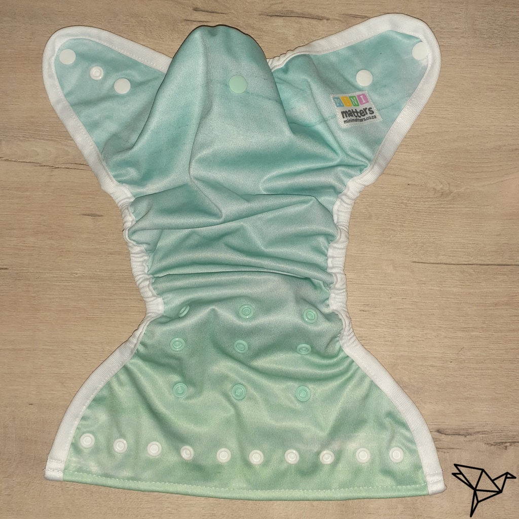 Printed OSFM PUL Cover – Blue Watercolour - Origami Eco