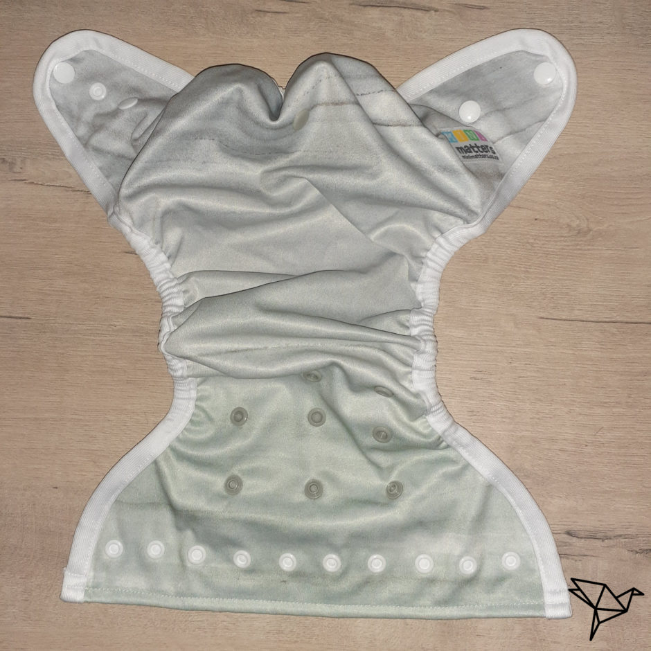 Printed OSFM PUL Cover – Grey Watercolour - Origami Eco